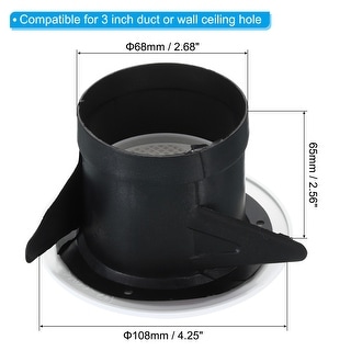 4" Round Air Vent Adjustable Ceiling Diffuser Grill Louver Soffit Vent ...