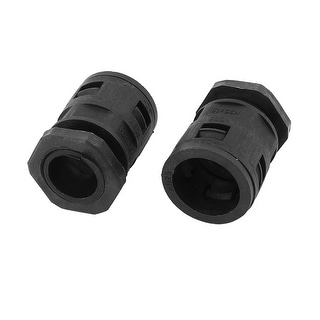 2Pcs 25mm Inner Dia Corrugated Tubing Cable Fitting Connector Coupling ...