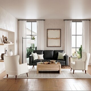 Alpheus Mid-century Modern 3 Piece Living Room Set with a Wingback ...