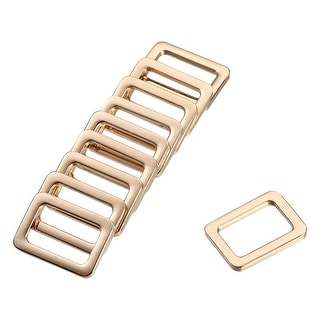 Metal Rectangle Ring Buckles 19.5x12.3mm for Bags Belts DIY Gold Tone ...