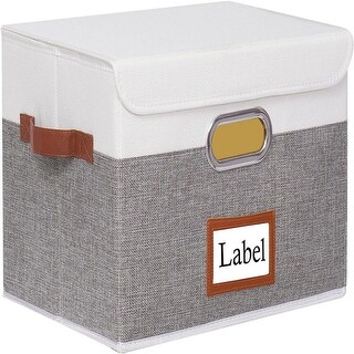 1-Pack Storage Boxes with Lids White/Grey - Bed Bath & Beyond - 39427065