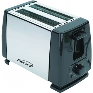 2 Slice Stainless and Black Toaster - Bed Bath & Beyond - 37434687