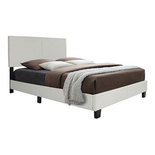 Better Home Nora Faux Leather Upholstered King Panel Bed - White - Bed ...
