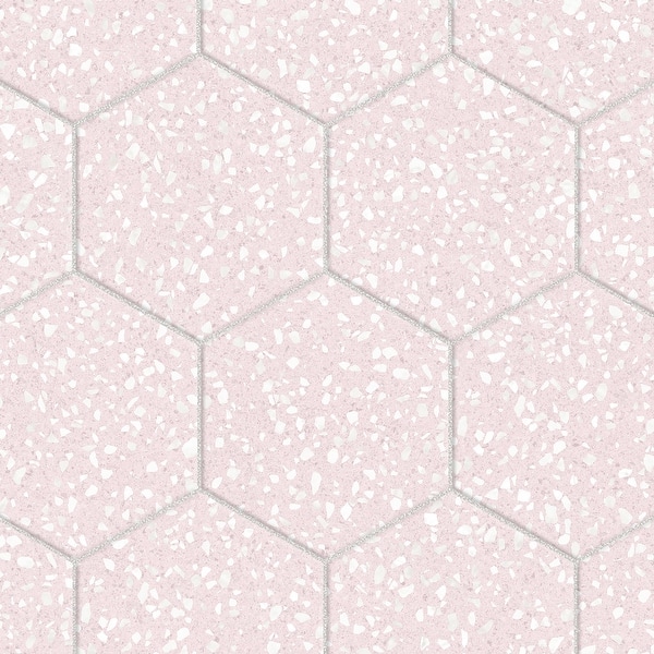 Merola Tile Venice Hex Pink 8-5/8" x 9-7/8" Porcelain Floor and Wall ...