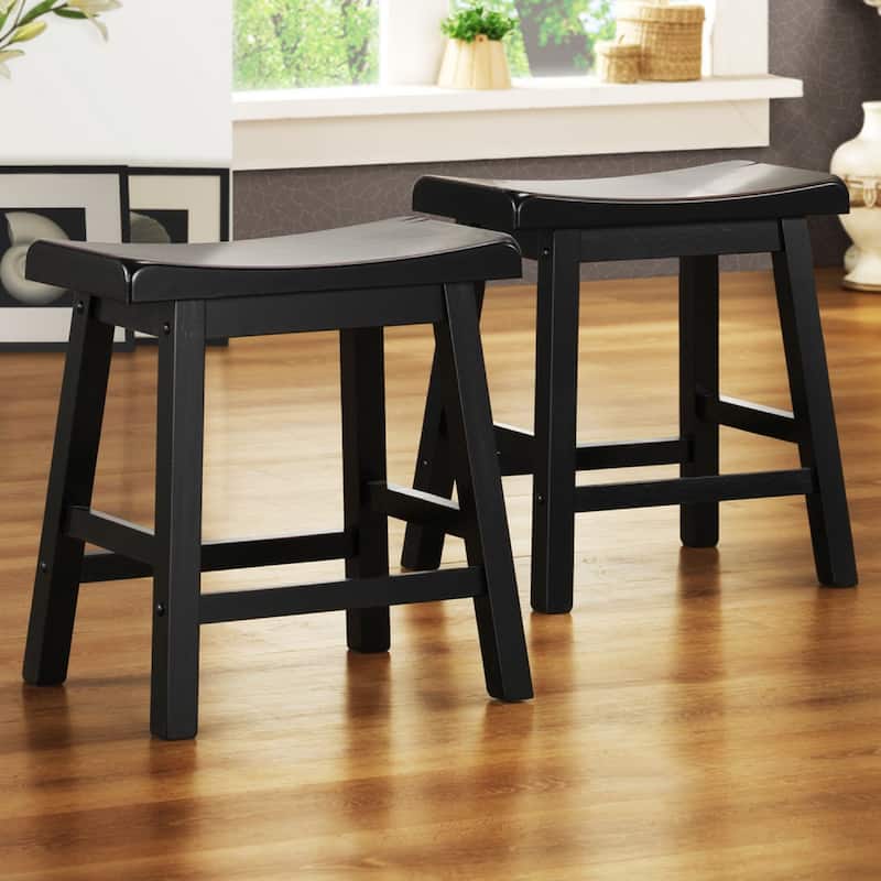 Salvador 18-in. Backless Saddle-seat Stools (Set of 2) by iNSPIRE Q ...