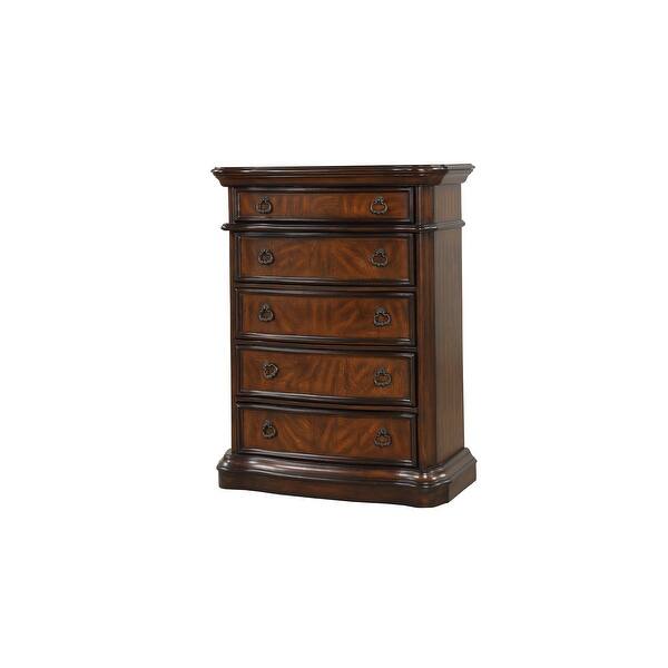 Montage Traditional Style 5-Drawer Marble Top Chest Made with Wood ...