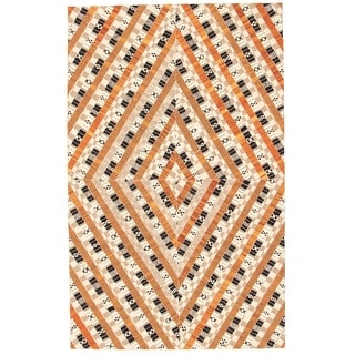 ECARPETGALLERY Handmade Rio Copper, Ivory Rug - 5'0 x 8'0 - Bed Bath ...