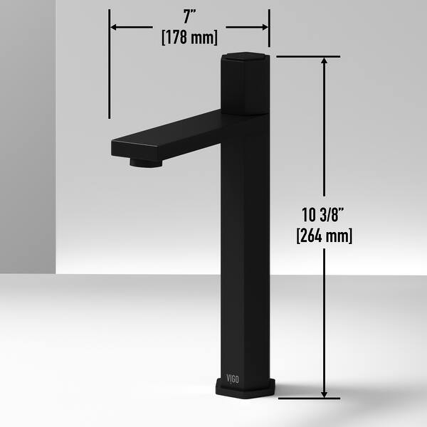 VIGO Cadman 21"L x 14"W Concrete Vessel Sink and Nova 10"H Faucet Set ...