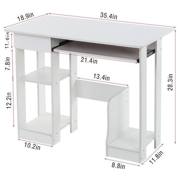 35 Inch Computer Desk Desktop Home Computer Desk Modern Minimalist Desk ...