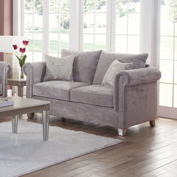 American Furniture Classics Model 8-020-S265 Velvet Cement Rolled Arm ...