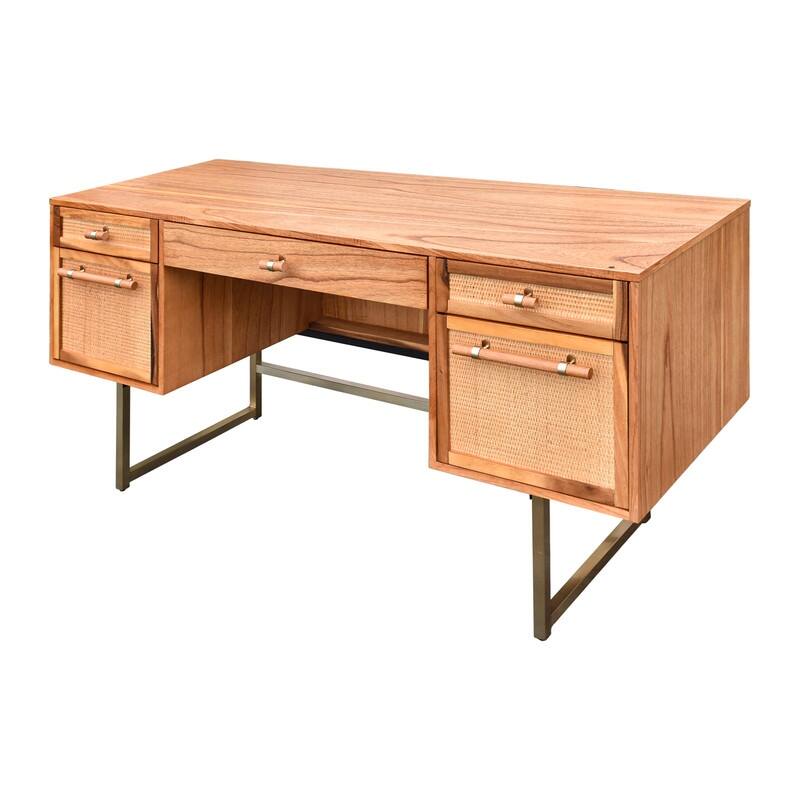 Hopper Studio Sophia Storage Desk - Light Blonde - Overstock - 33967044