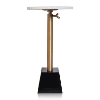 Dann Foley Lifestyle - Drink Table with Black Base Brushed Bronze Metal ...