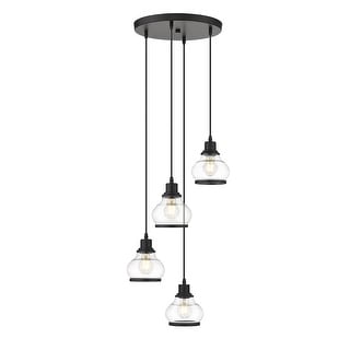 OVE Decors Theodore 4-Light 16 in. Ceiling Pendant Light in Black ...