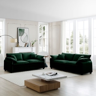 Stylish & Simple Living Room Sofa, Two-Piece Sofa Set, Consists of two ...