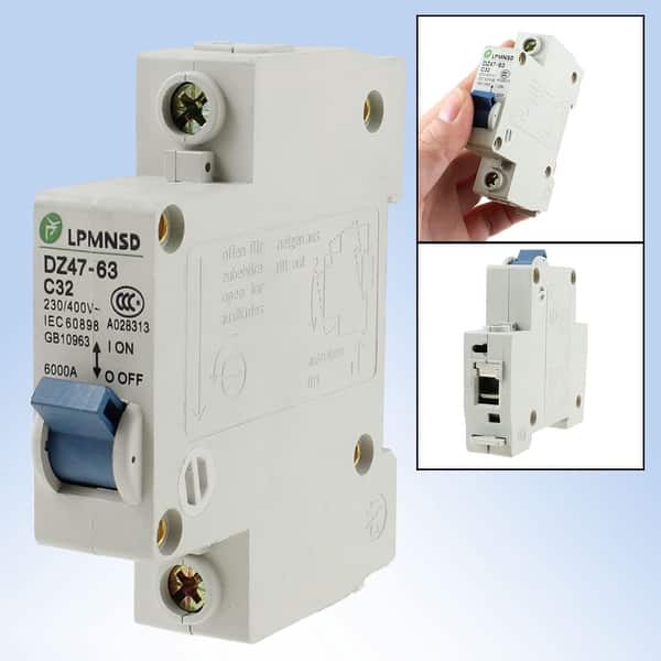 DZ47-63 C32 Single Pole MCB Miniature Circuit Breaker 32A - AC 230V ...