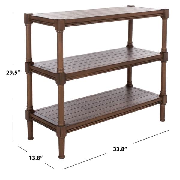 SAFAVIEH Rafiki 3-Shelf Console Table - 33.8" W x 13.8" L x 29.5" H ...