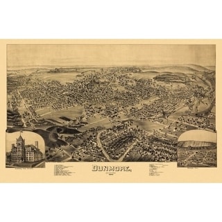 Vintage Map Of Dunmore Pennsylvania 1892 Lackawanna County Poster Print ...