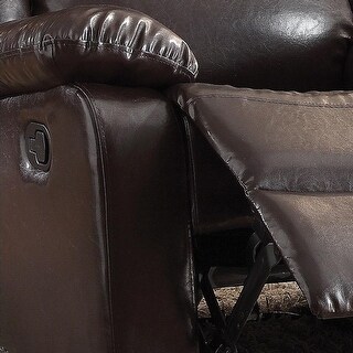 Faux Leather Motion Recliner Metal Reclining Motion Motion Sofa Chair ...