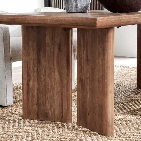 Selena 84" Mango Wood Dining Table in Umber by Kosas Home - 84Wx40Dx30H ...