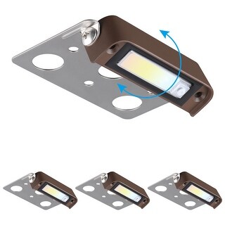 4" LED Retaining Wall Lights Swivel, Low Voltage Hardscape Lighting ...