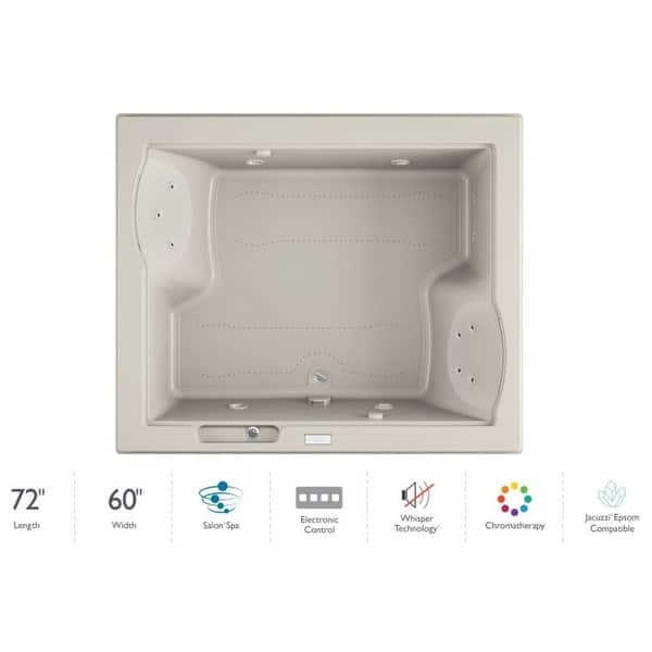 Jacuzzi Fuzion 72" Salon Spa Drop-In or Undermount Bathtub with - Bed ...