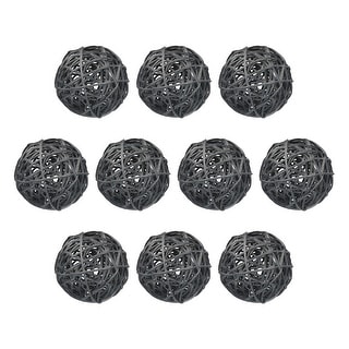 10 Pcs Wicker Rattan Balls 2.4 Inch Rattan Decorative Balls - Bed Bath ...