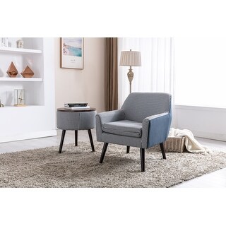 26.38'' Wide Arm Chair and Small Round Table Swallow Gird Pattern ...