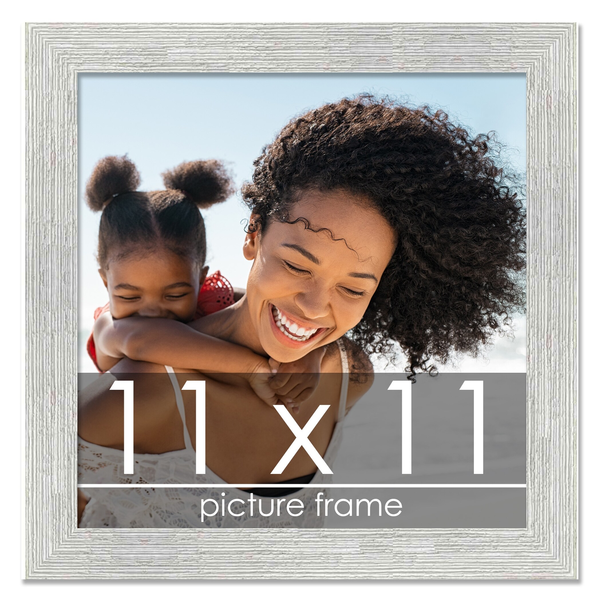 17x17 Distressed/Aged White Washed Wood Picture Square Frame - Picture ...