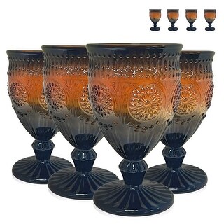 Artland Set of 8 Orange and Black Goblets - 9 oz - Bed Bath & Beyond ...