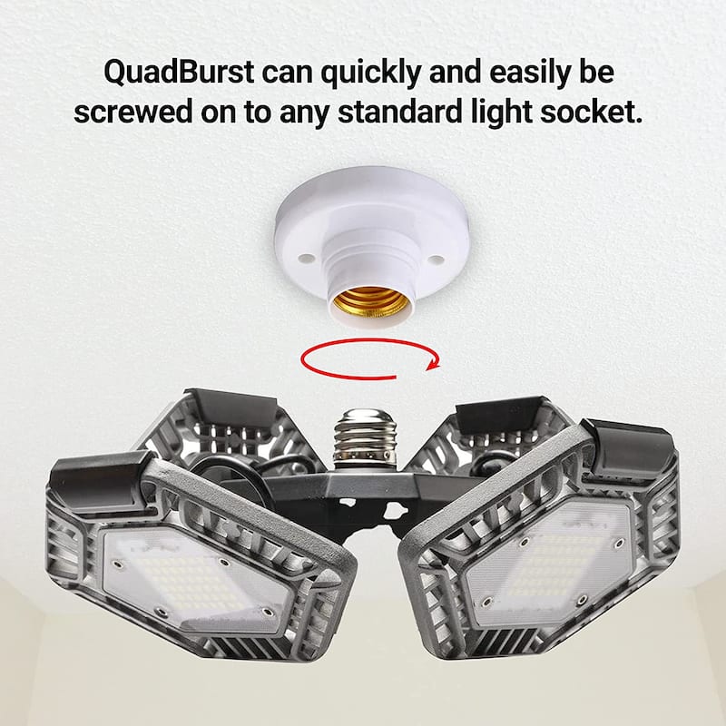 Bell + Howell Quadburst 5500 Lumens Multi-Directional LED Ceiling Light ...