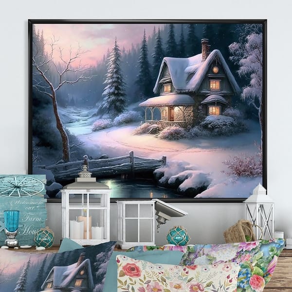 winter framed canvas