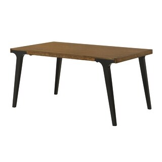 Harrison Walnut and Black Dining Table with 2 Leaf - Bed Bath & Beyond - 41685570