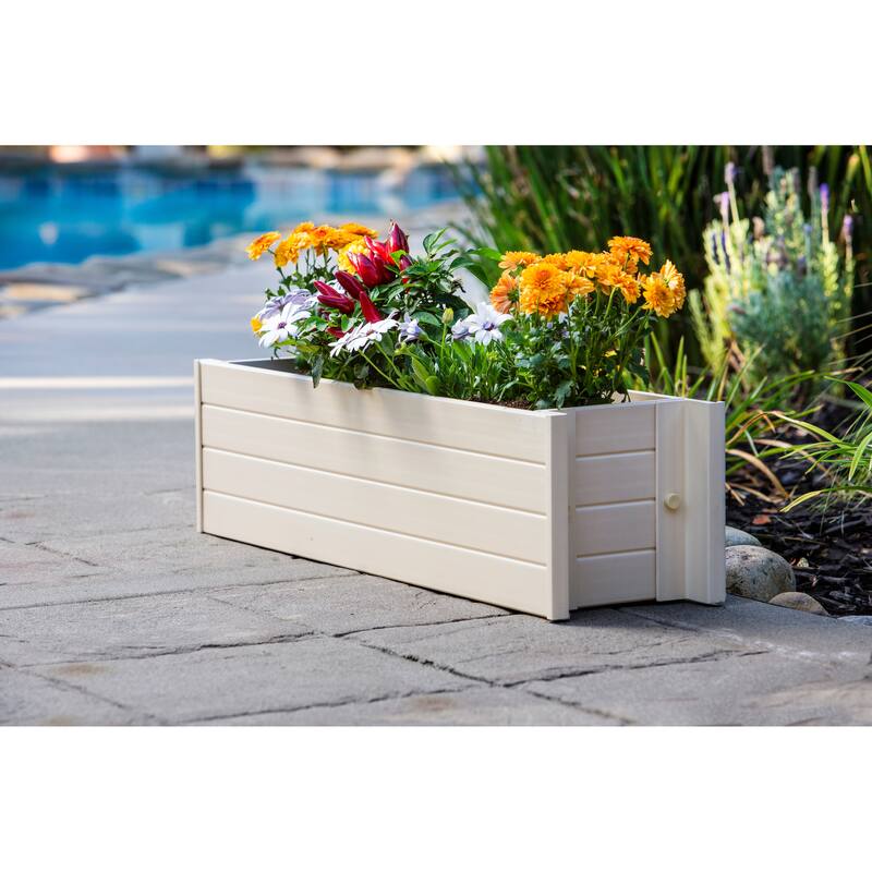 New Age Garden® ECOFLEX® 30-inch Rectangle Window Box - 30" - Overstock ...