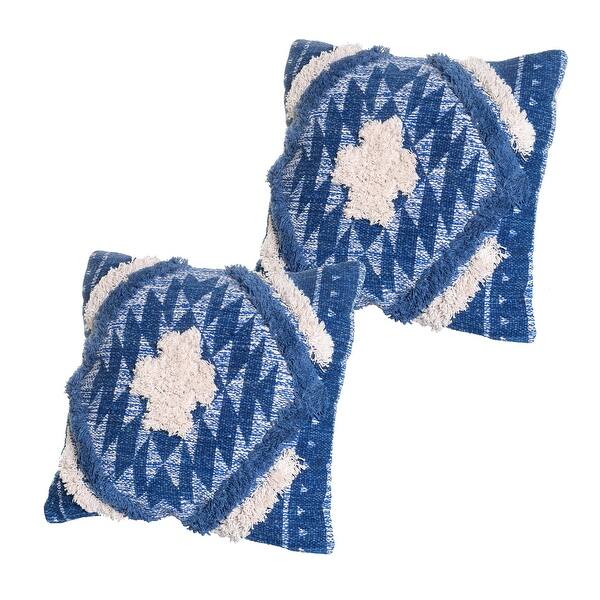aztec pattern blue and white