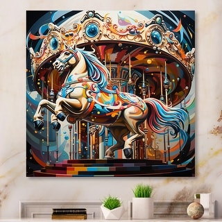 Designart "Carousel Horse" Carousel Wall Art Prints - Bed Bath & Beyond ...