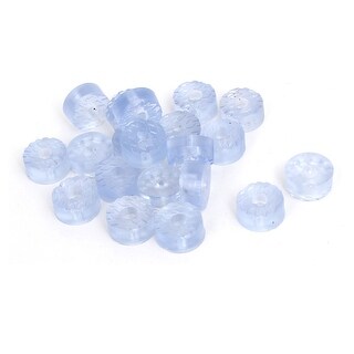 Furniture Table Chair Leg Cylindrical Shape Foot Pads Clear Blue 16mm ...