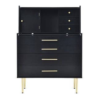 Vanity Makeup Table with Hidden Mirror and Retractable Table, Storage ...