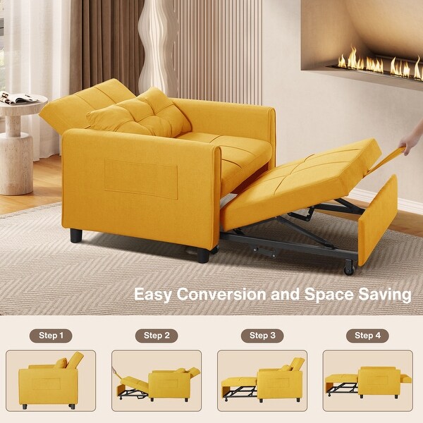 3 in 1 Adjustable Sleeper Sofa Bed Pull Out Chair Sofa Convertible Folding Bed for Living Room On Sale Bed Bath Beyond 39931882