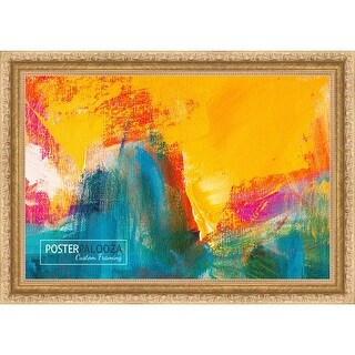 8x4 Traditional Gold Complete Wood Picture Frame with UV Acrylic, Foam ...