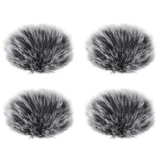Furry Microphone Windscreen 7mmx 60mm Mic Cover Windshield Black White ...