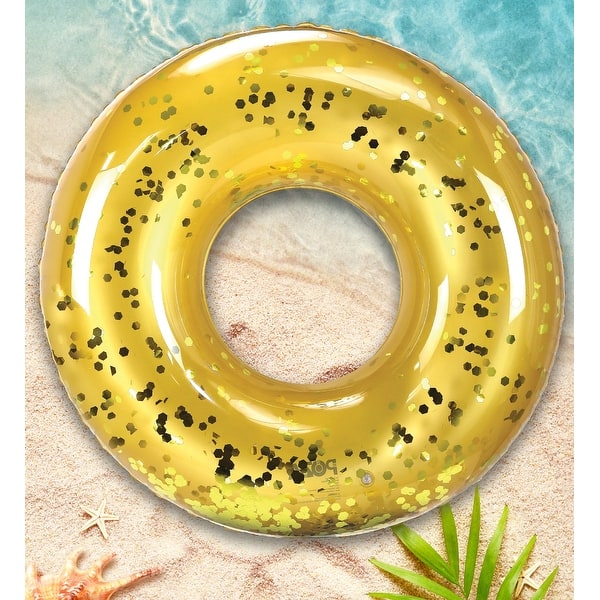 CoTa Global Inflatable Giant Gold Pool Float Tube with Confetti - 48 ...