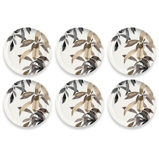 Abode Homewares by TarHong Bali Leaves Dinner Plate, (MERGE) 10.5", Set ...