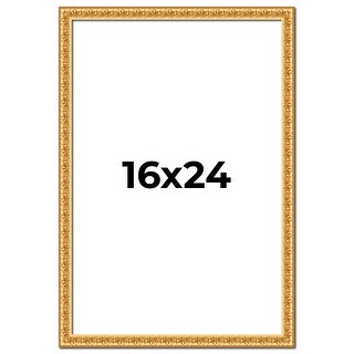 16x24 Frame Gold Real Wood Picture Frame Width 1 inches | Interior ...