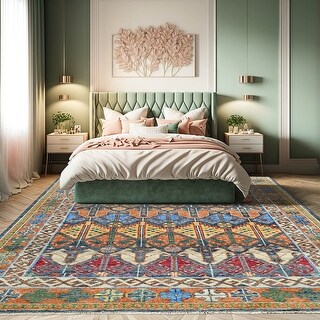 Hand Knotted Turkish Oushak Wool Arts & Crafts/Mission Rug Green - 8' 1 ...