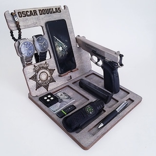 Wooden Docking Station, Police officer Docking Station, Wood Stand for ...