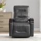 Spruce & Spring Regan Leather Power Recliner Swivel Glider Rocker with ...