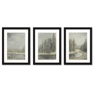 Landscape Trio Danhui Nai Contemporary - 3 Piece Framed Gallery Art Set ...
