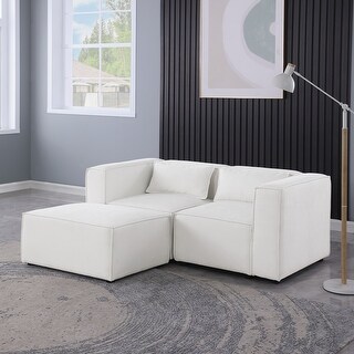 Comfortable Chenille Fabric Modular Sofa with Knock Down Feature - Bed ...