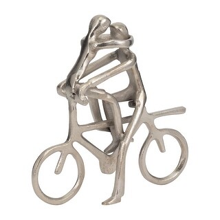 Sagebrook Home 10" Metal Couple on Bicycle Sculpture Contemporary ...