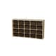 Contender Classroom Storage Shelf with 20 Brown Bins, Kids Toy Storage ...